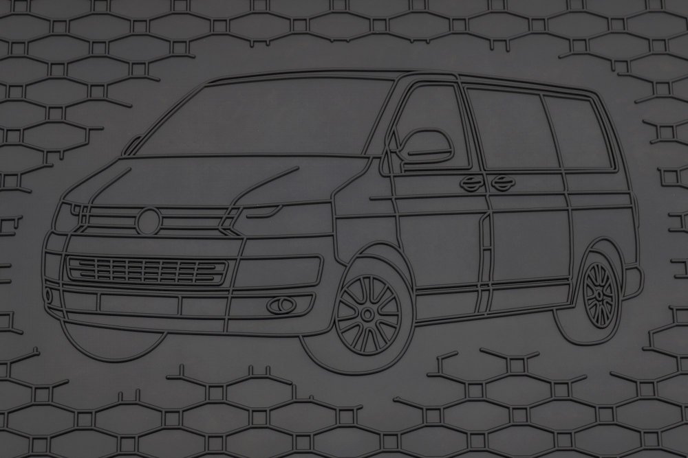 Gumová vana do kufru - VW T6 L1 2015- (s vyobrazením vozu) | TuningStyle.cz