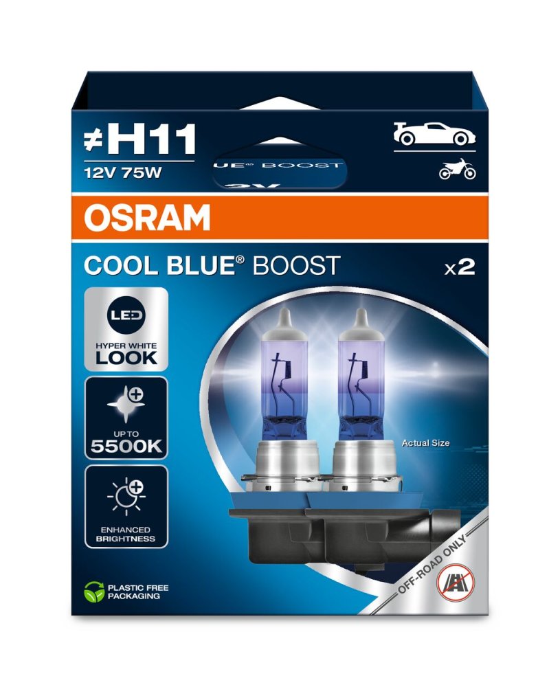 Žárovky H11 12V 75W COOL BLUE BOOST (2ks) | TuningStyle.cz